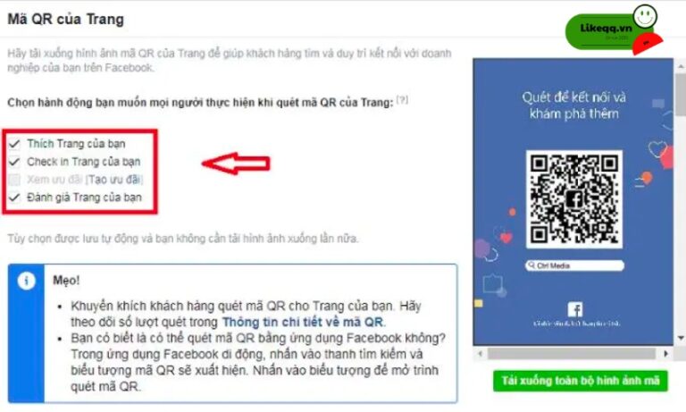 Cách lấy mã QR Fanpage trên Facebook mới nhất 2025